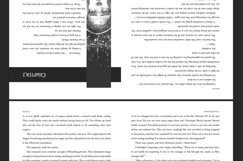 Manacled vol. 1 by SenLinYu [typeset, backs upside down]