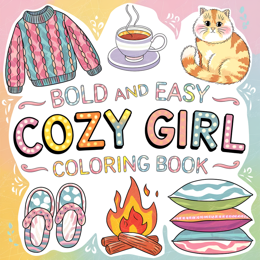 Bold Easy Cozy Girl Coloring Pages