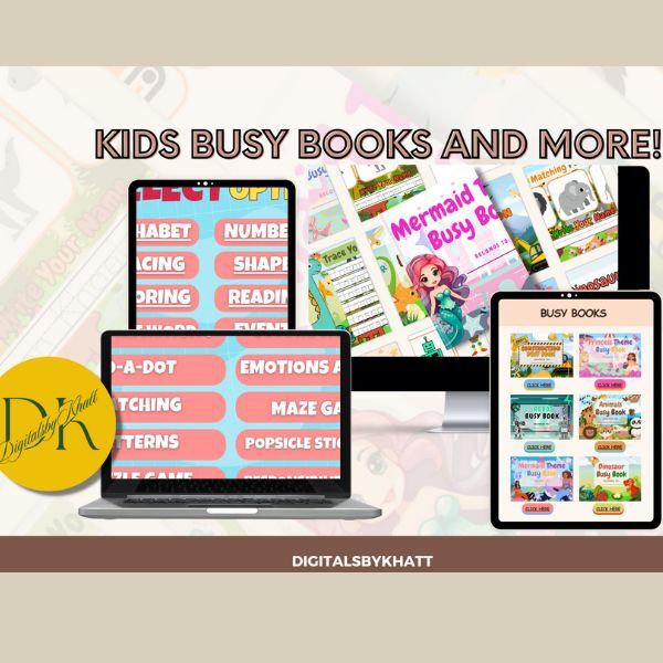 CHILDREN'S FUN & LEARN BUSY BOOK AND WORKBOOKS