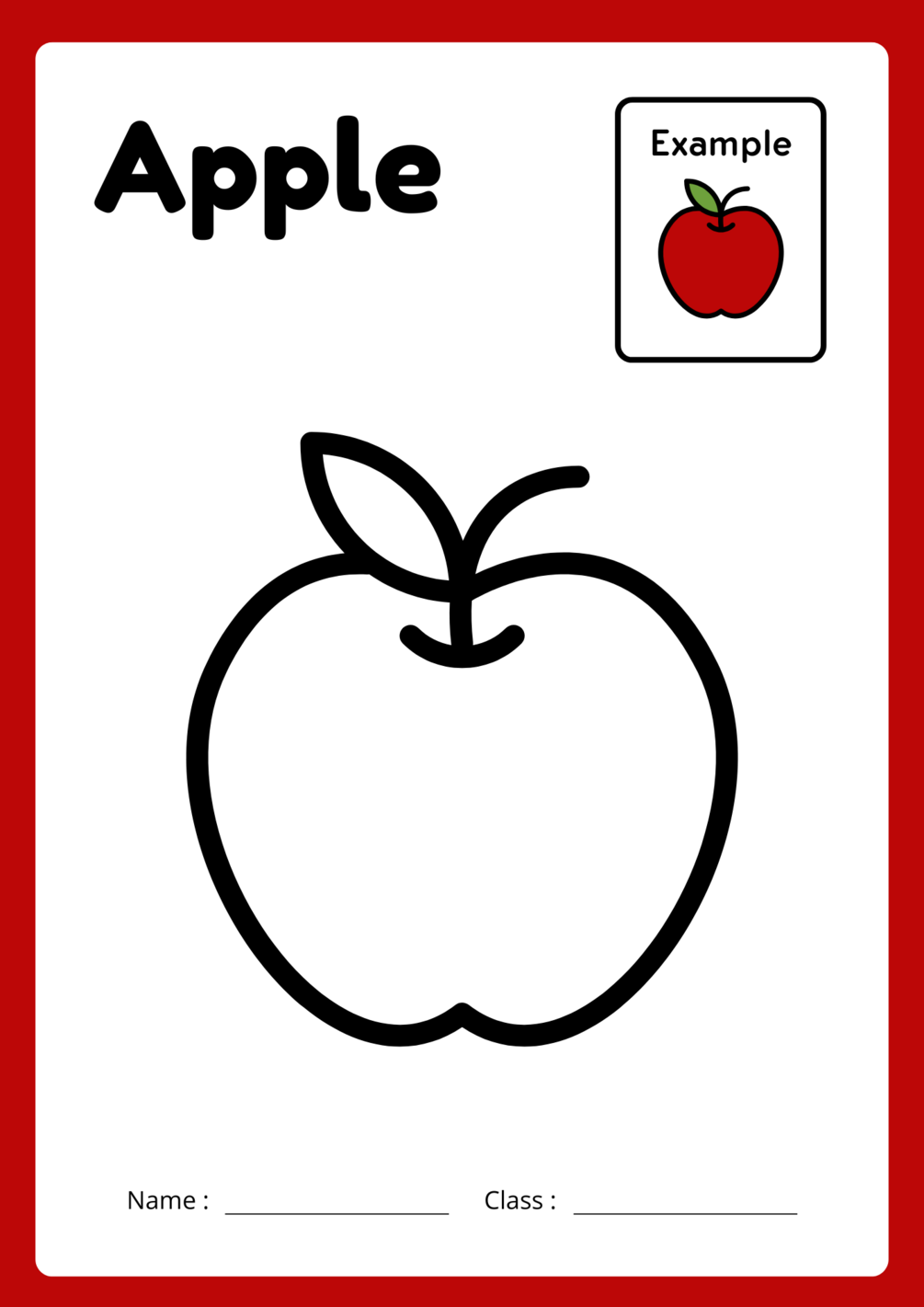 Fruit Coloring Worksheet