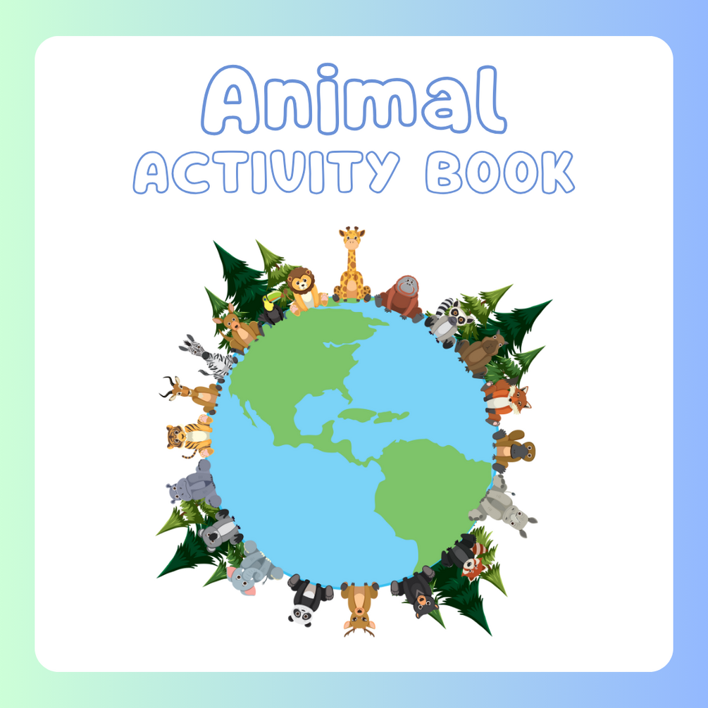 Animal Activity Book - Kids Ages 4+