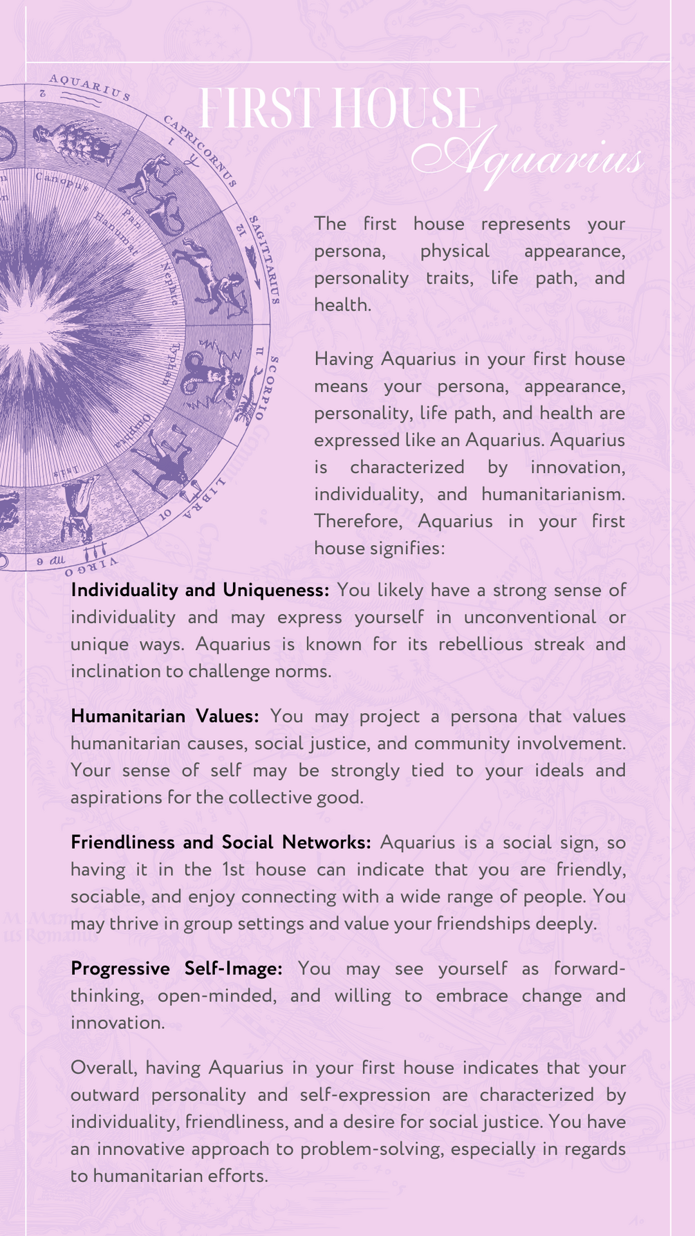 House Interpretations for Aquarius Rising