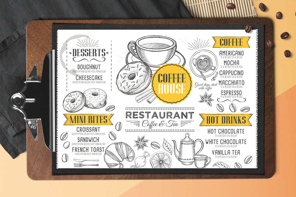 Elegant Coffee Menu