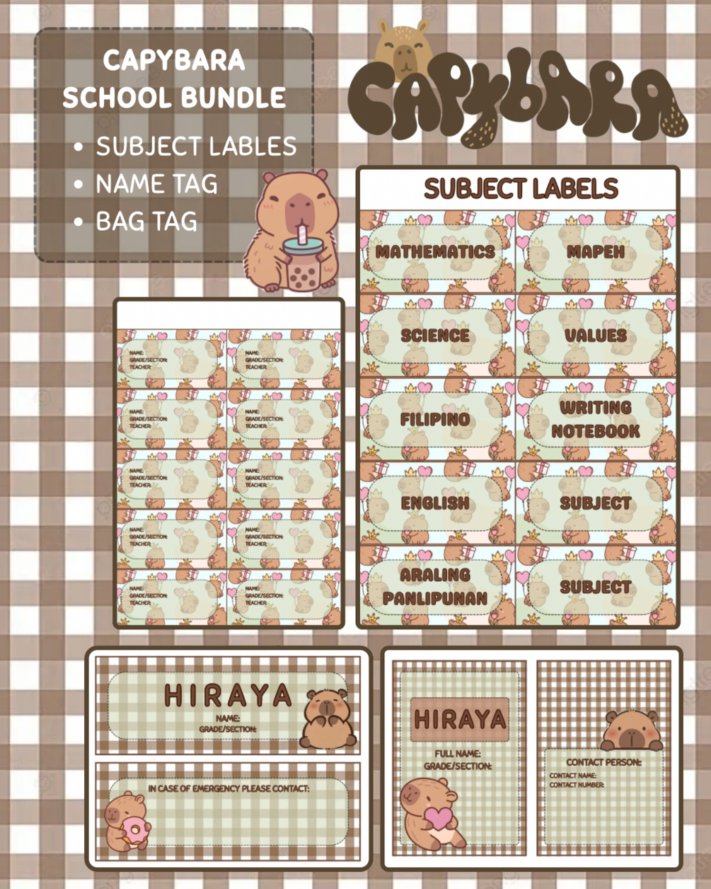 Capybara School Bundle