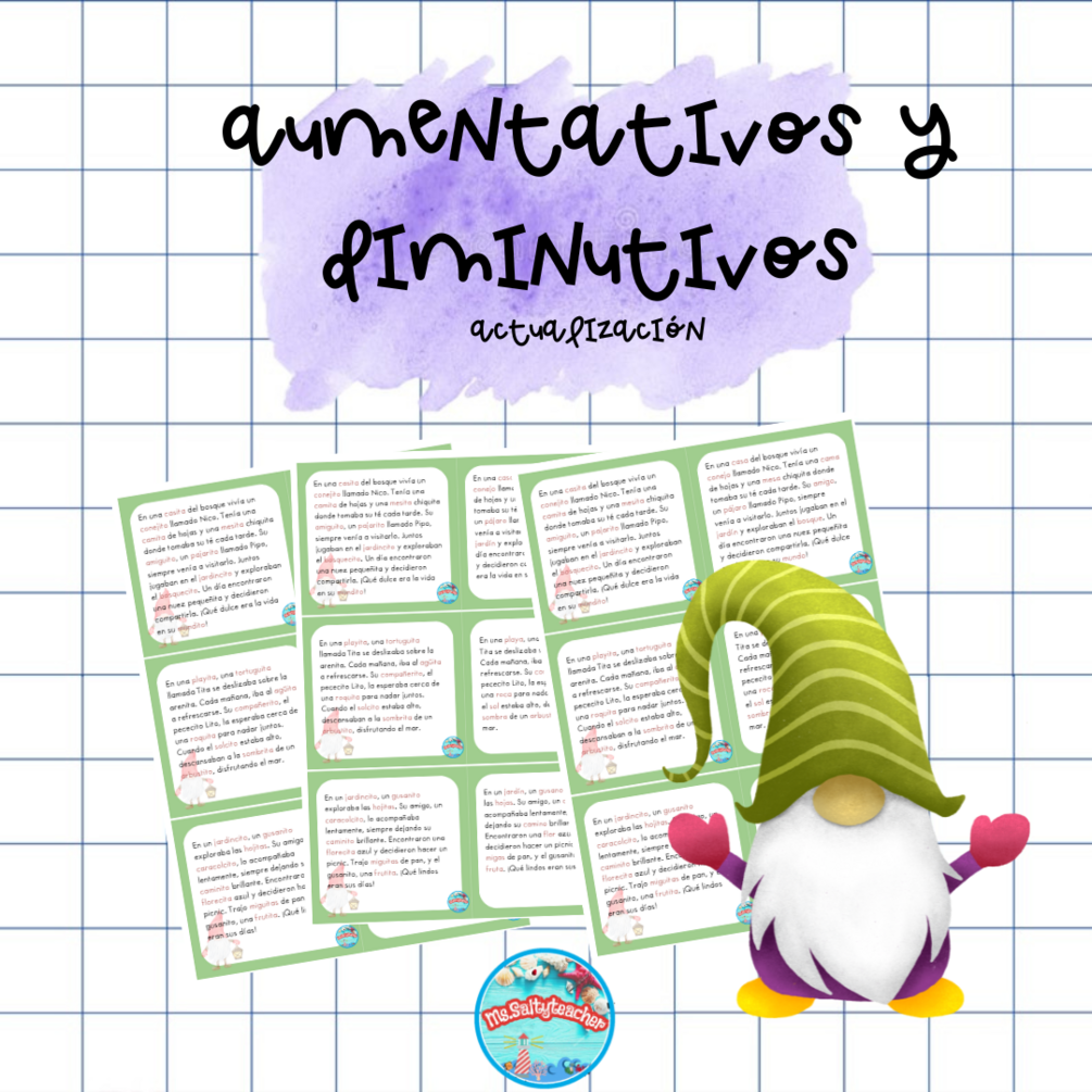 LENGUA 3º,4º,5º: AUMENTATIVOS Y DIMINUTIVOS ( actualización 2022)
