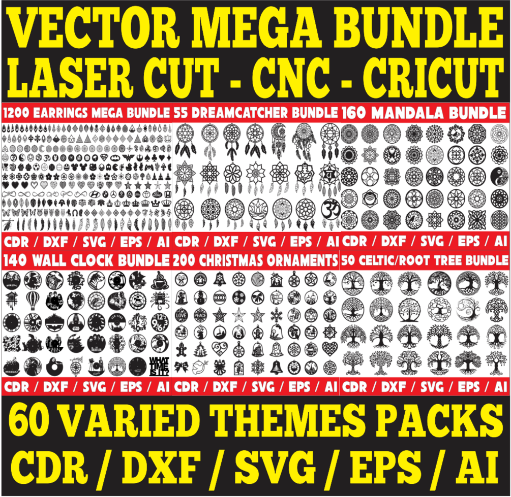 COMPLETE SET OF VECTORS FOR LASER CUT