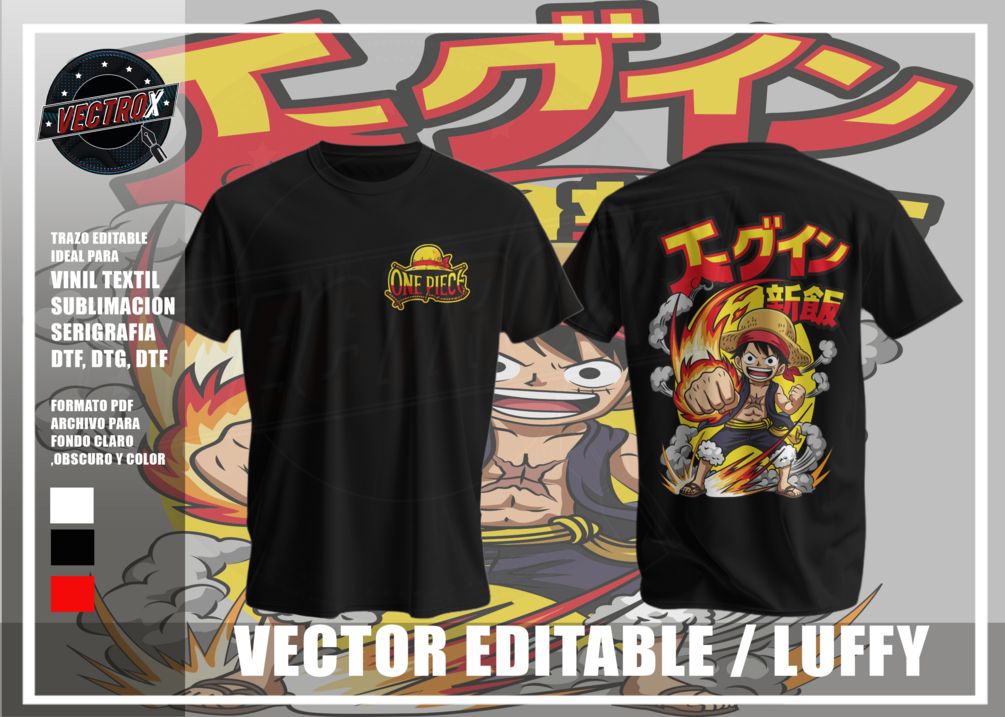 Vector Editable - Luffy