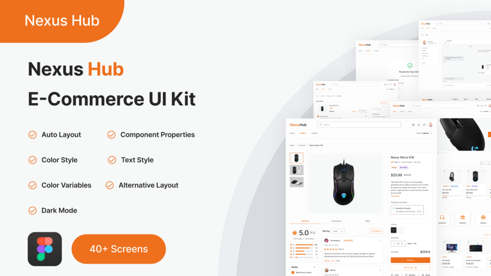 Nexus Hub: Tech E-commerce Website UI Kit