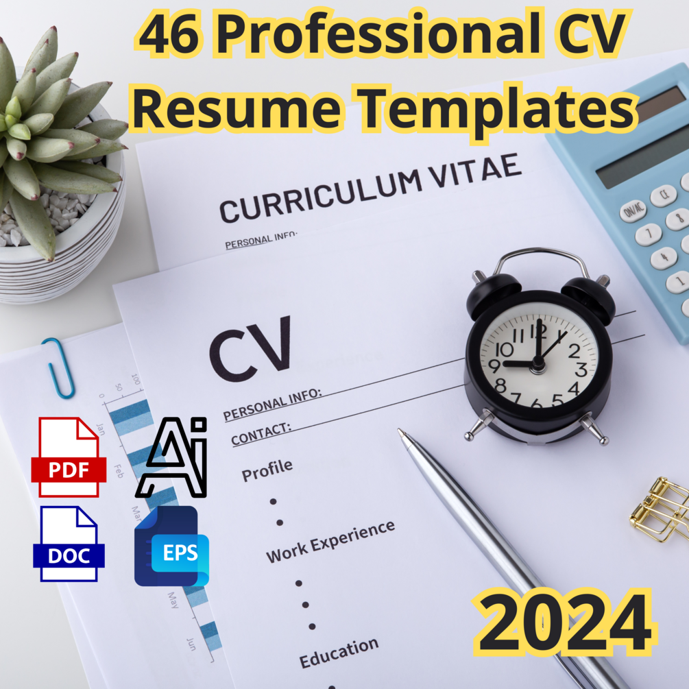 46 Professional CV Resume Templates 2024: Unlock Your Career Potential!