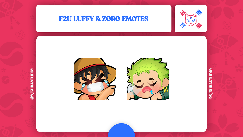 F2U Luffy & Zoro Emotes for Twitch & Discord