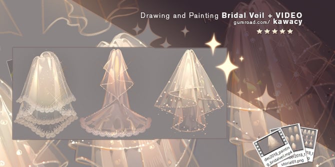 Drawing and Painting Bridal Veils