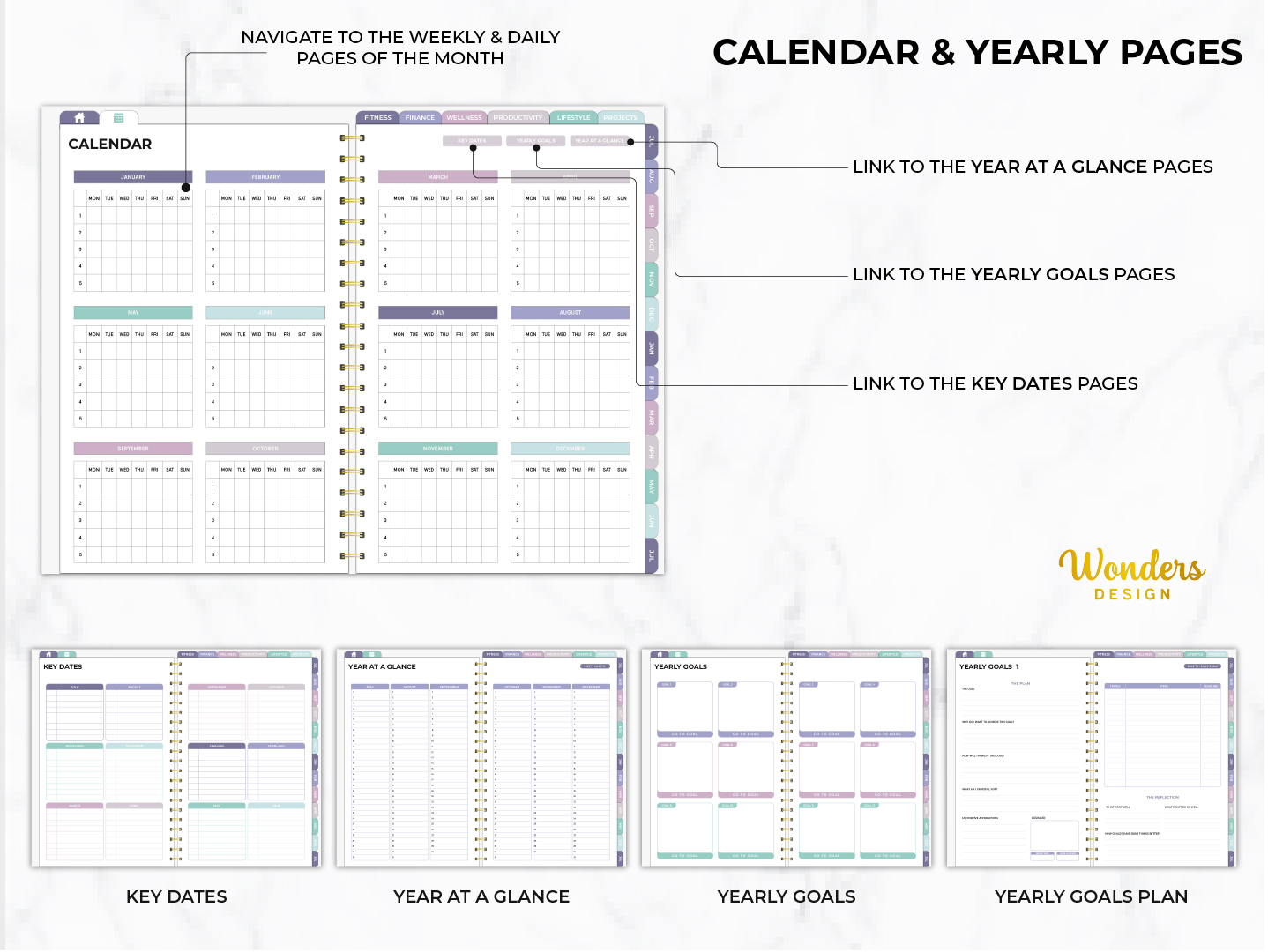 Digital Planner, Digital Journal, Template