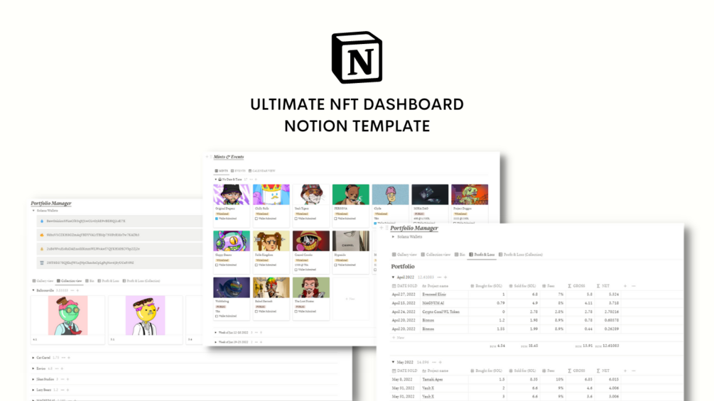 Ultimate NFT Dashboard | Notion