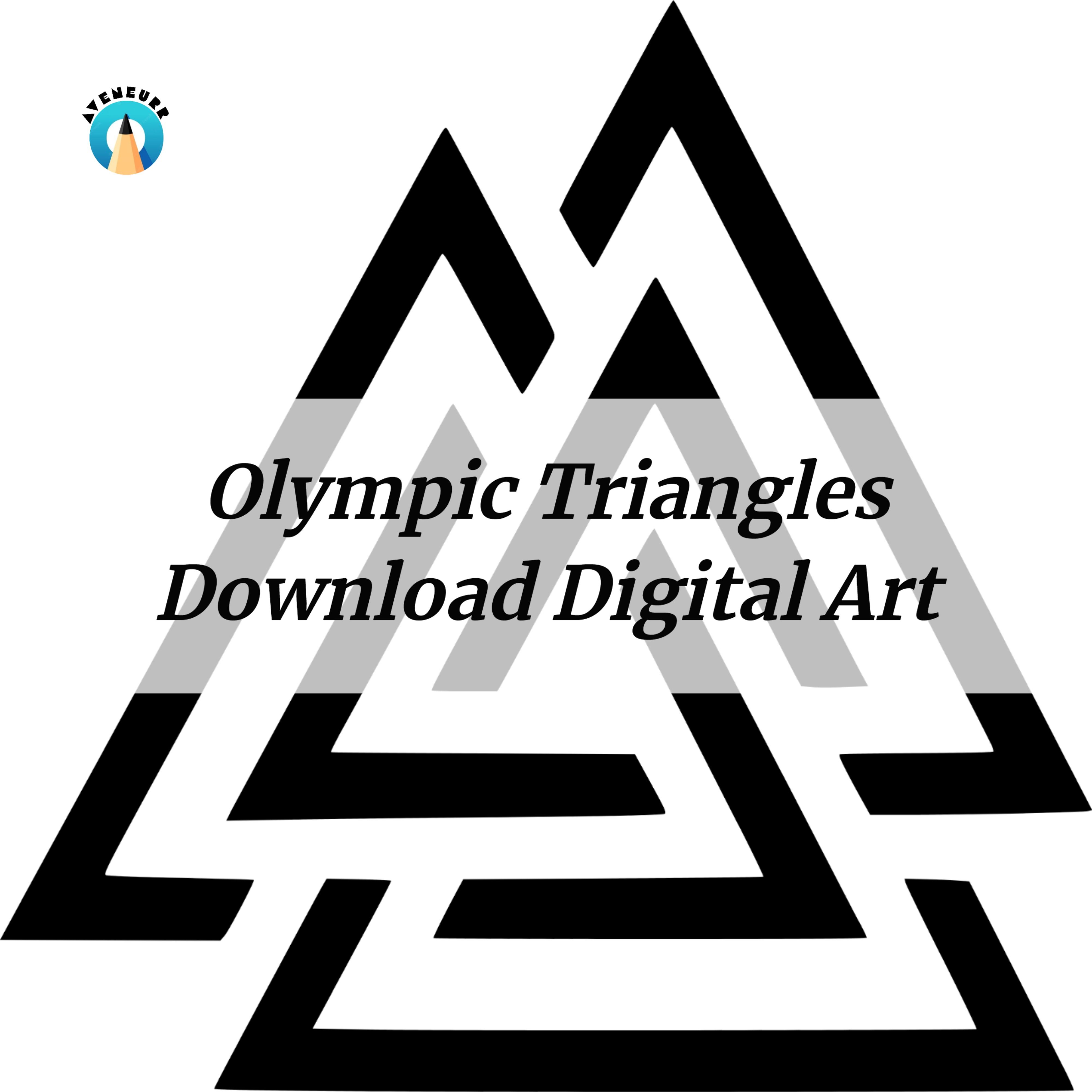 "Olympic: Triangles Digital Download Bundle (SVG, PNG, JPG formats ...
