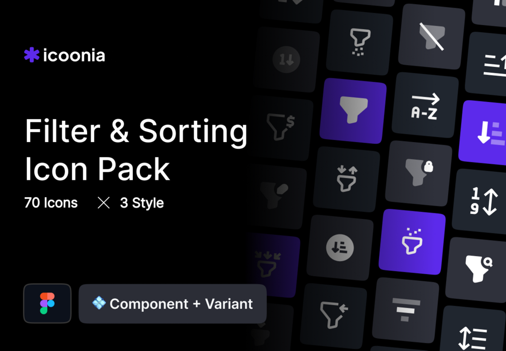 Icoonia - Filter & Sorting Icon Pack