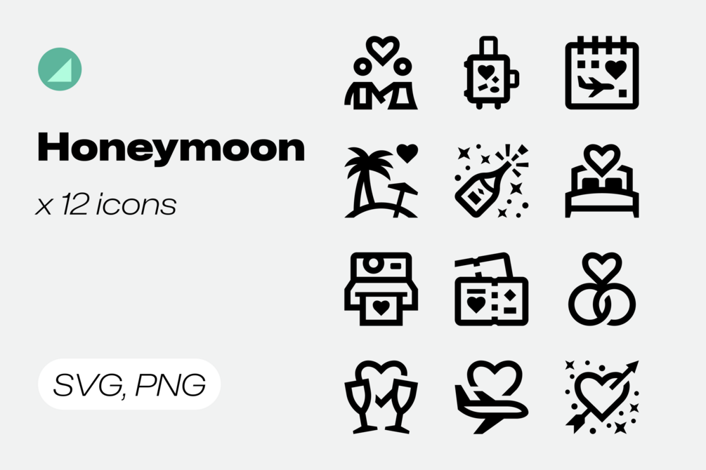 Basicons / Line / Honeymoon Icons