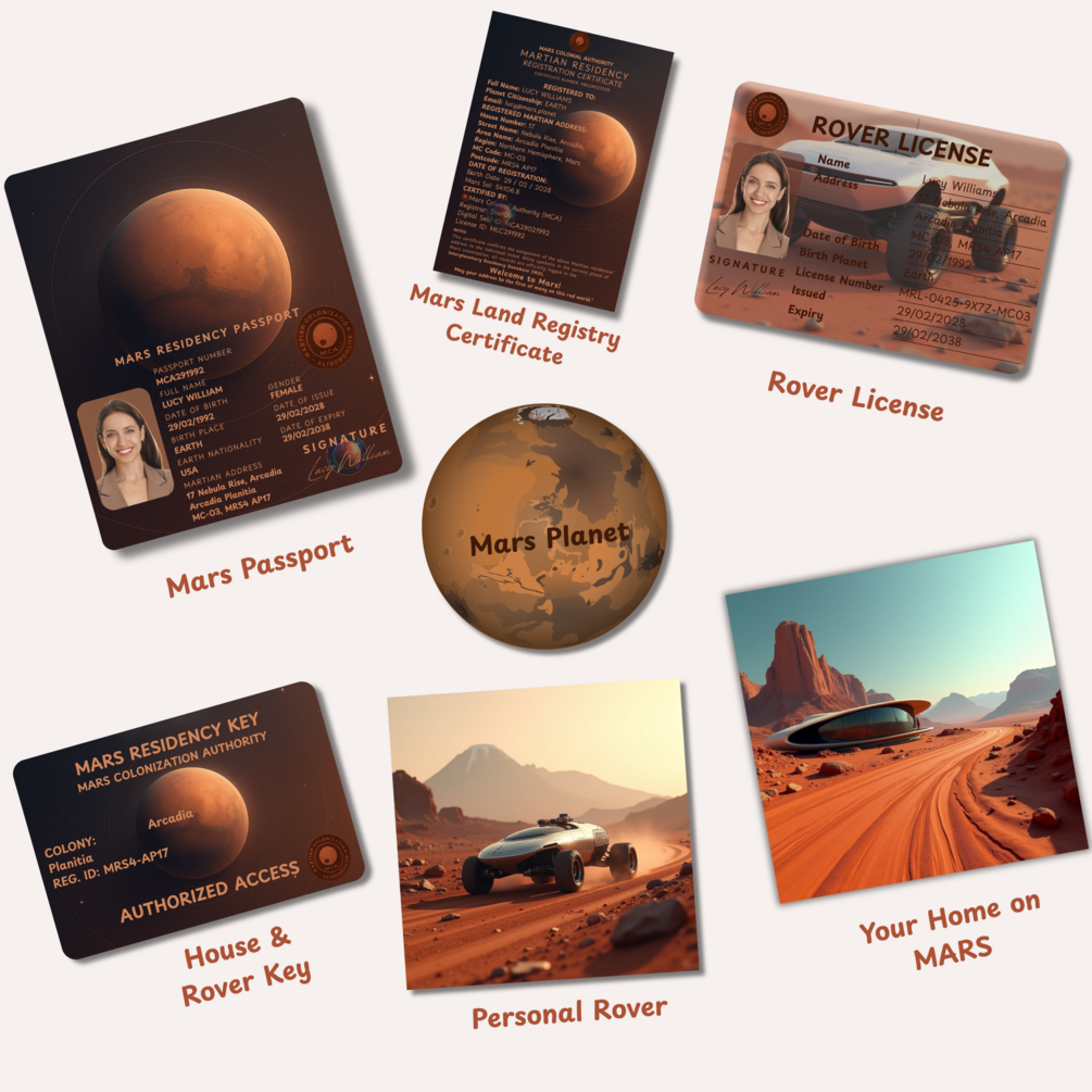 Become a Mars Citizen – Personalized Mars Residency Kit – Your Name ...