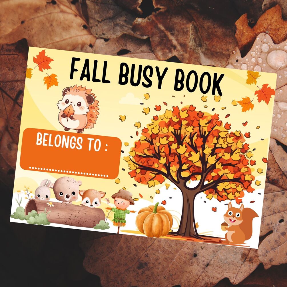 Fall Busy Book Printable Quiet Book Homeschool Learning Materials ...