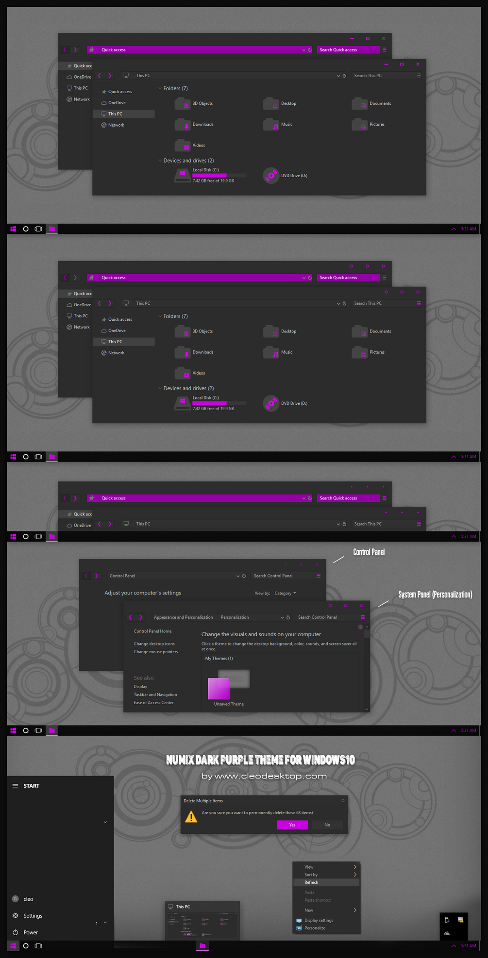 Numix Dark Purple Theme For Windows 10