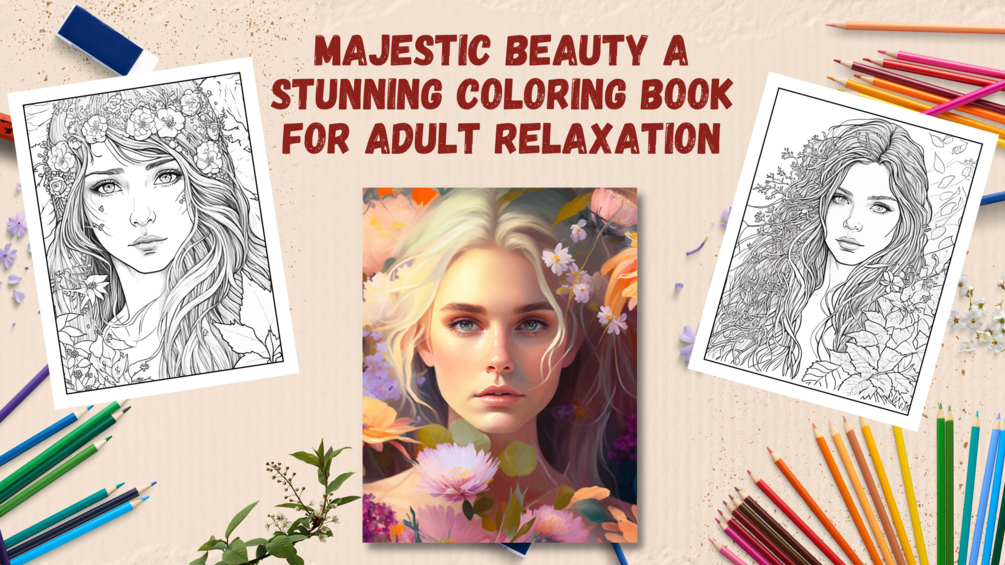 Majestic Beauty: A Stunning Coloring Book for Adult Relaxation