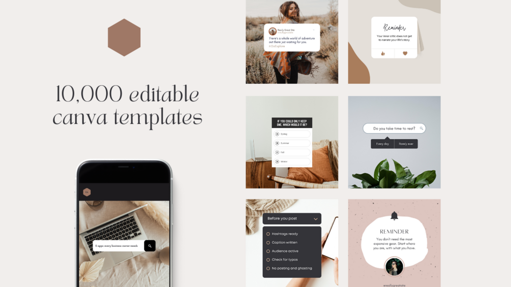 10,000 editable CANVA templates