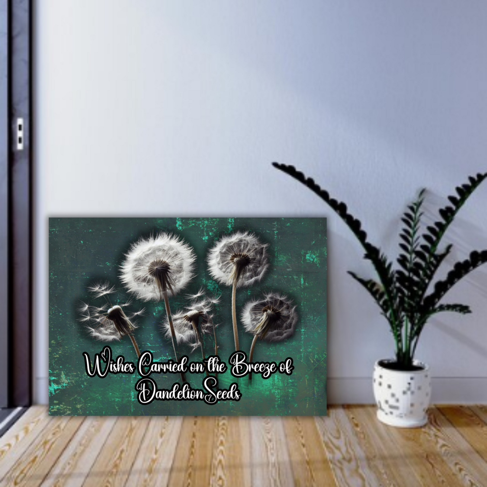 10x Inspirational Dandelion Quote Prints – Digital Wall Art Set (Green ...