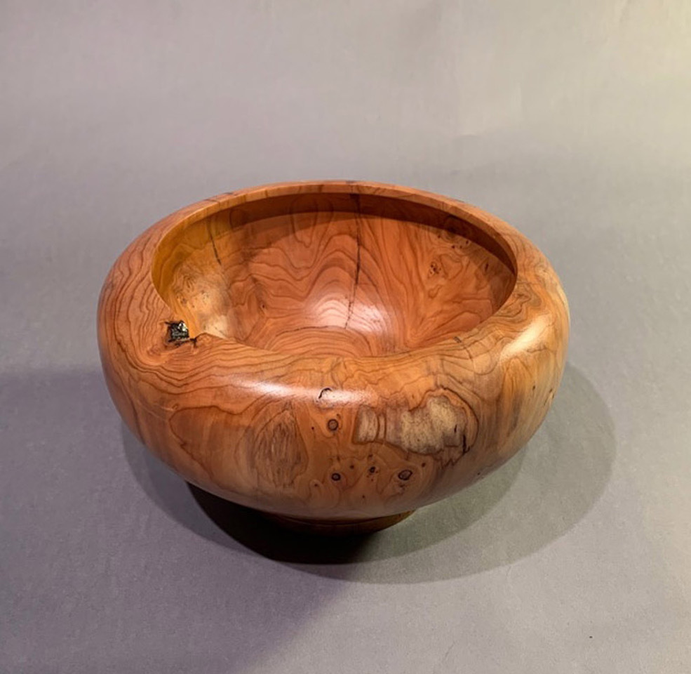 Bowl, made from cedar wood (7)