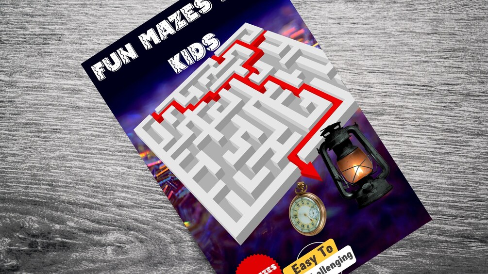 50 Fun Mazes Activity Book For Kids, Teens And Adults