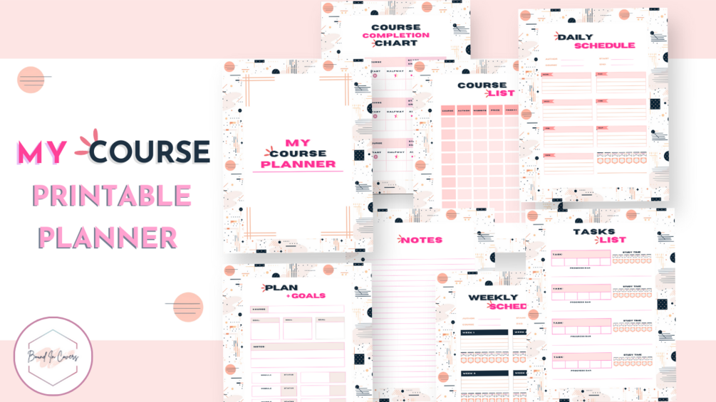 My Course Printable Planner