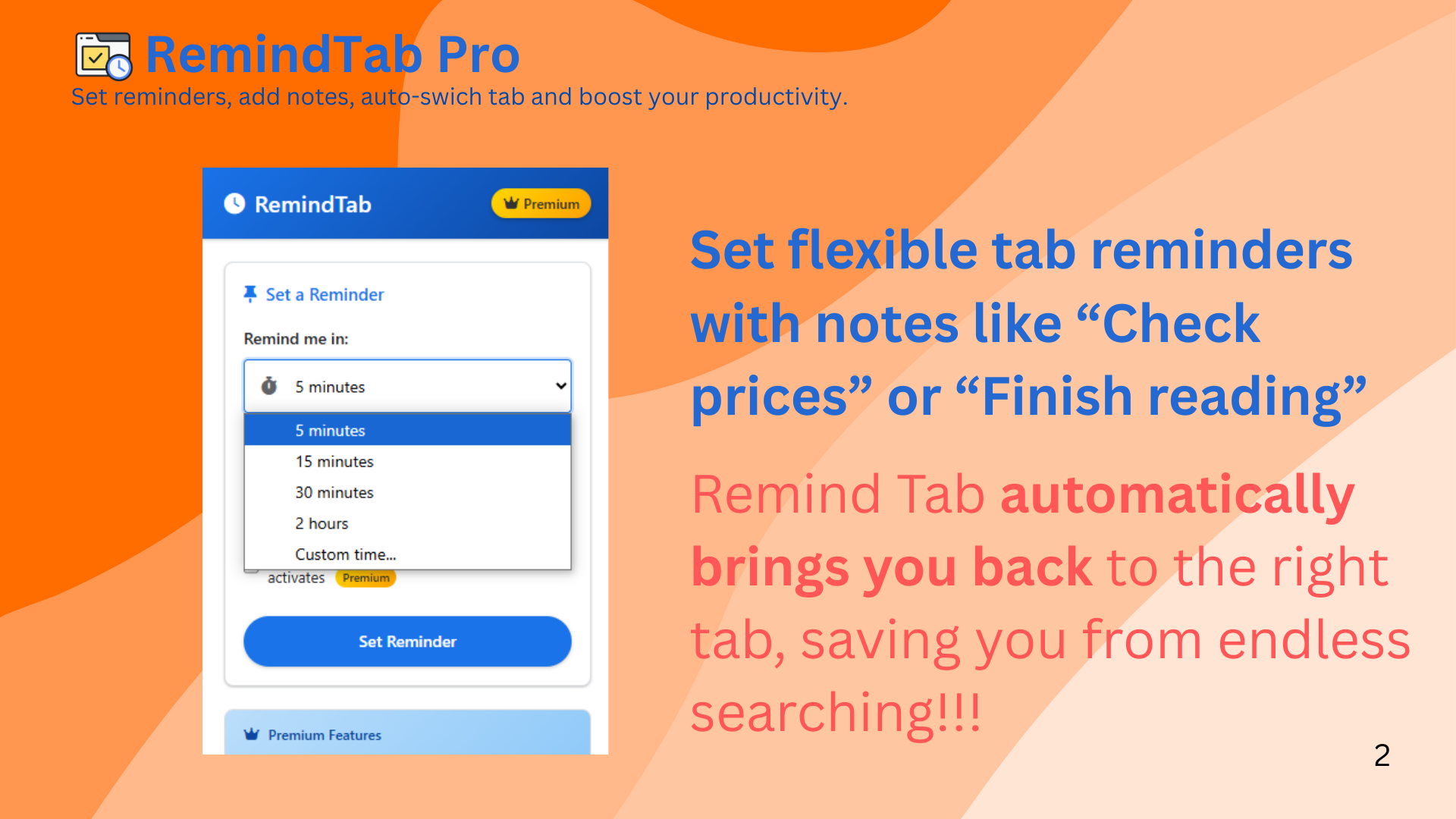Remind Tab Pro - Never Forget Important Tabs Again
