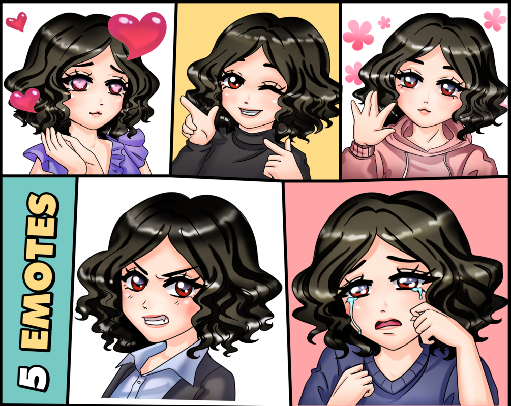 Chibi girls emotes for kick [style 1]