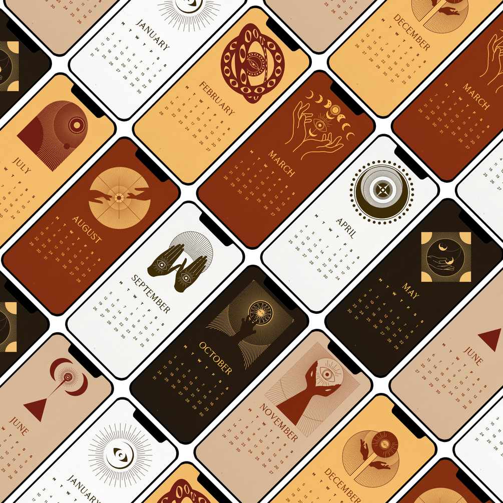 Celestial 2022 Calendar Phone Wallpaper, Calendar Wallpaper Background ...