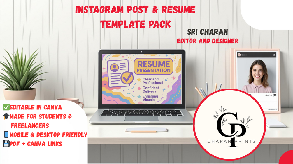 Instagram Post & Resume Template Pack