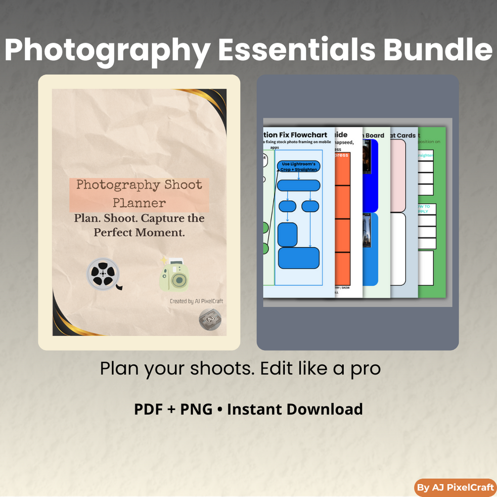 📸 Photography Essentials Bundle – Mobile Editing Cheat Sheets & Vintage ...
