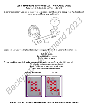 Lenormand - Build your 36-card deck overnight and start reading tomorrow