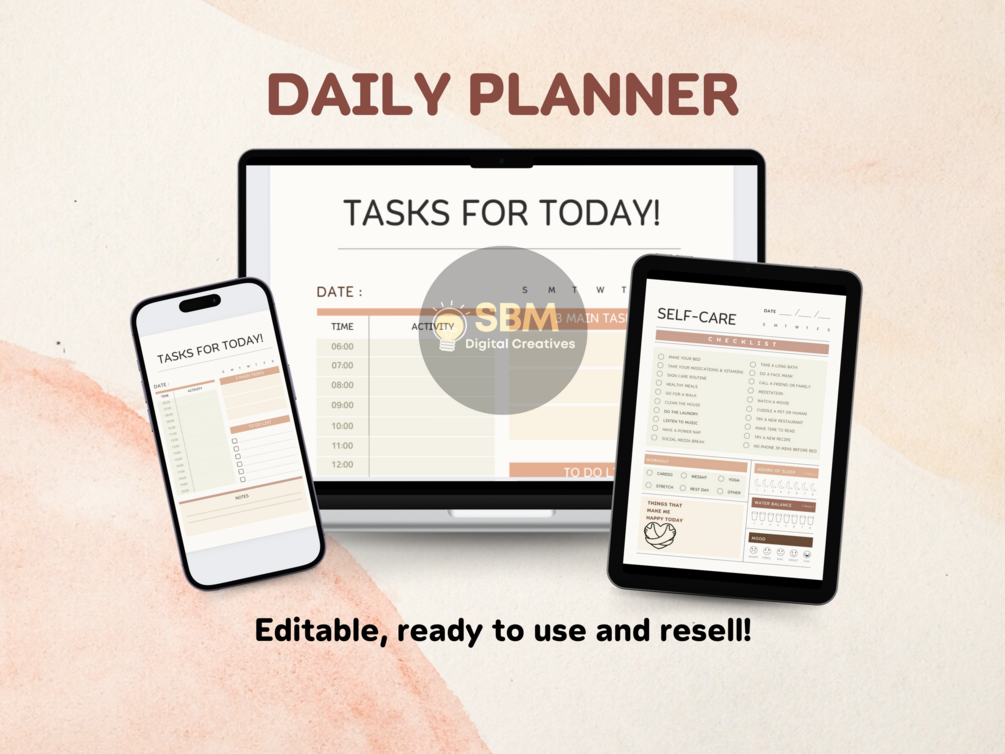 Daily Planner | Goodnotes | Canva Template | For Premium and Non Premium