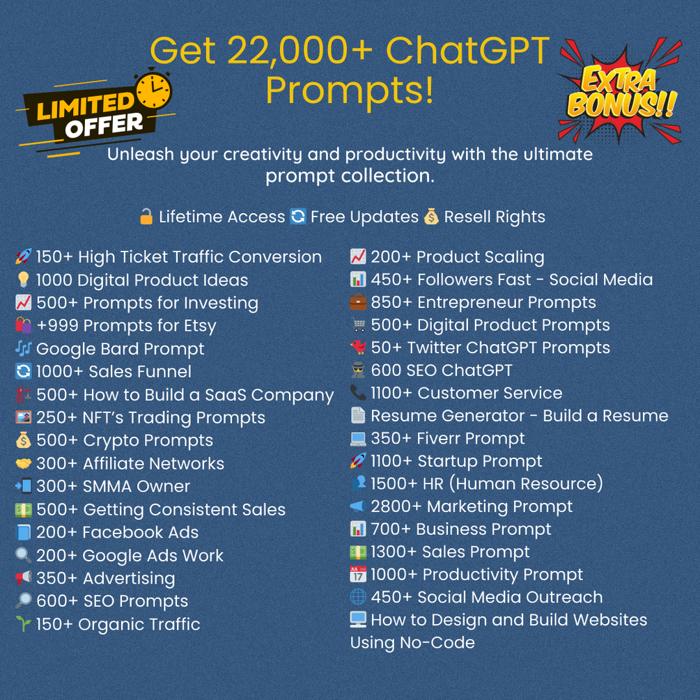 22.000+ ChatGpt Prompts