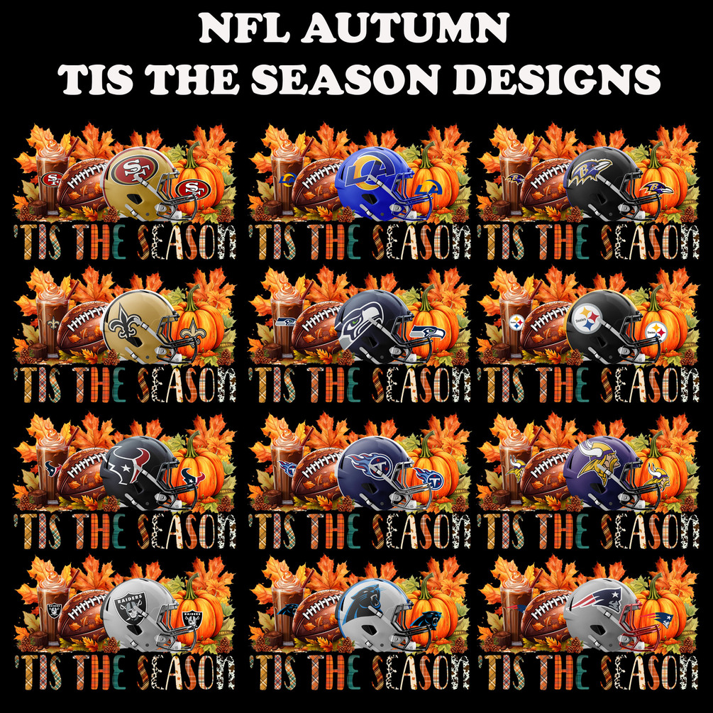 NFL AUTUMN TIS THE SEASON DESIGNS