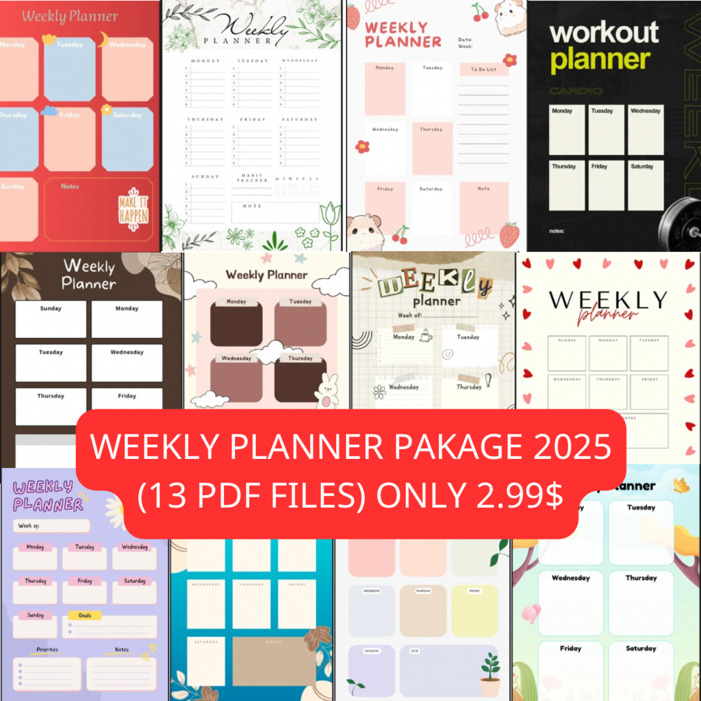 Weekly Planner Pakage 2025