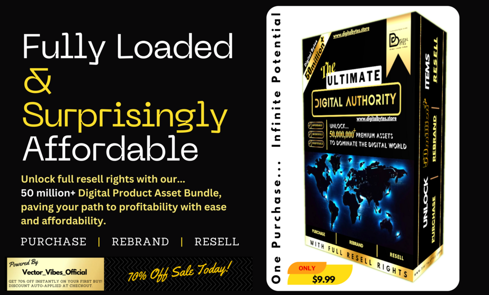 50,000,000+ Complete Digital Product(Assets) Bundle with Full Resell Rights