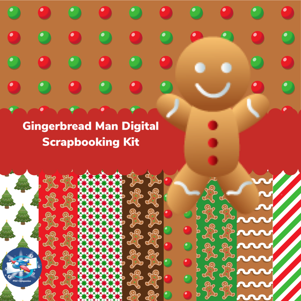 Gingerbread Digital Scrapbooking Kit and More