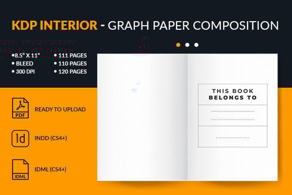 Graph Paper Composition Interior for KDP 8.5x11 Inches