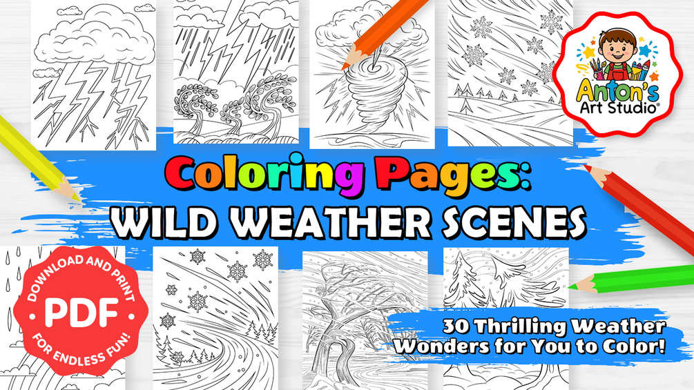 Coloring Pages: Wild Weather Scenes | 30 Exciting Pages for Young ...