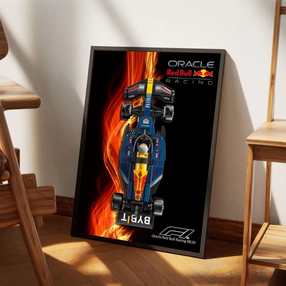 Affiche compatible Lego Speed Champions F1 - Modèle 3 - Oracle Red Bull ...