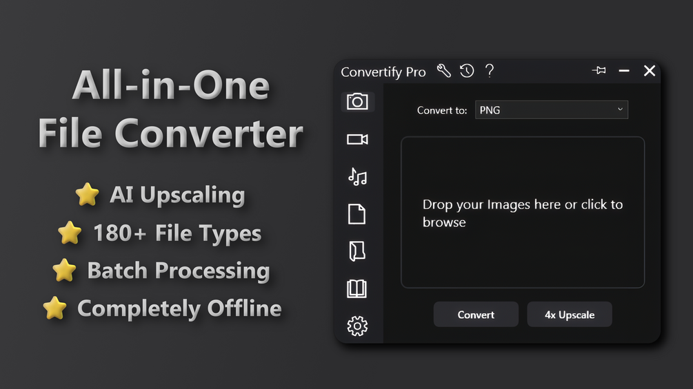 Convertify Basic: All-in-One File Converter for Windows (Lifetime)