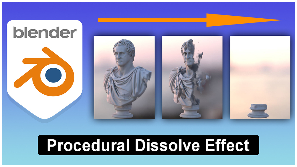 Procedural Animated Transparent Gradient Dissolve/Fade Effect in Blender