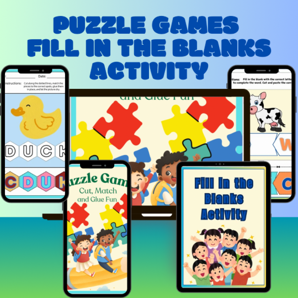 Puzzle Games and fill in the blanks Activity