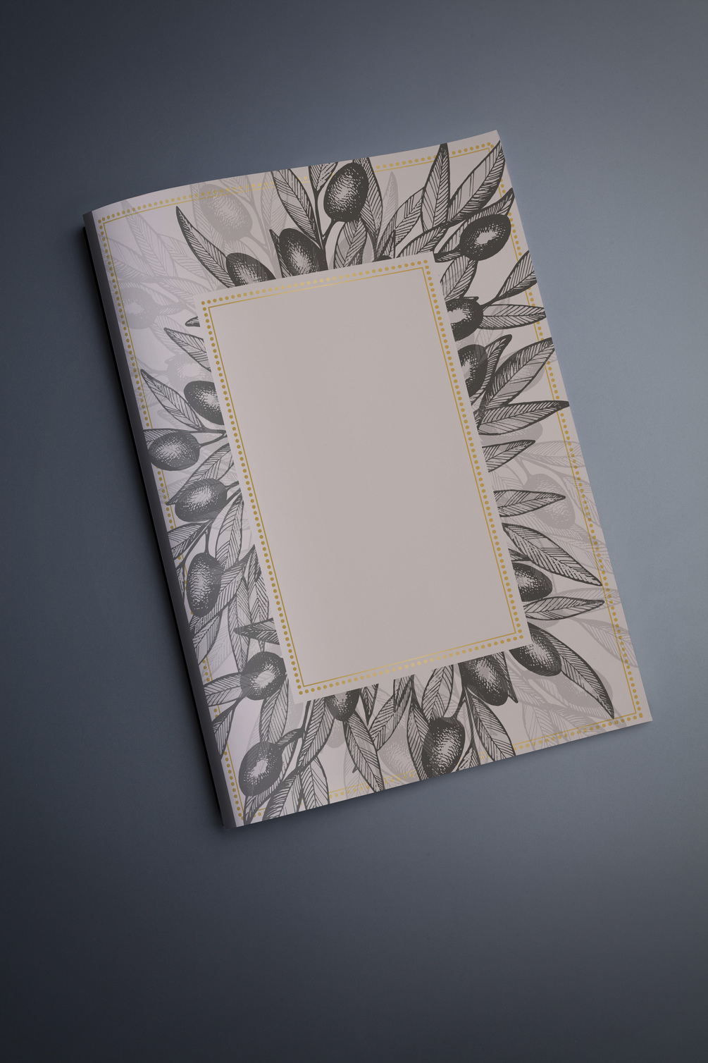 Dull colored plant behind the rectangle style Book Cover Digital ...
