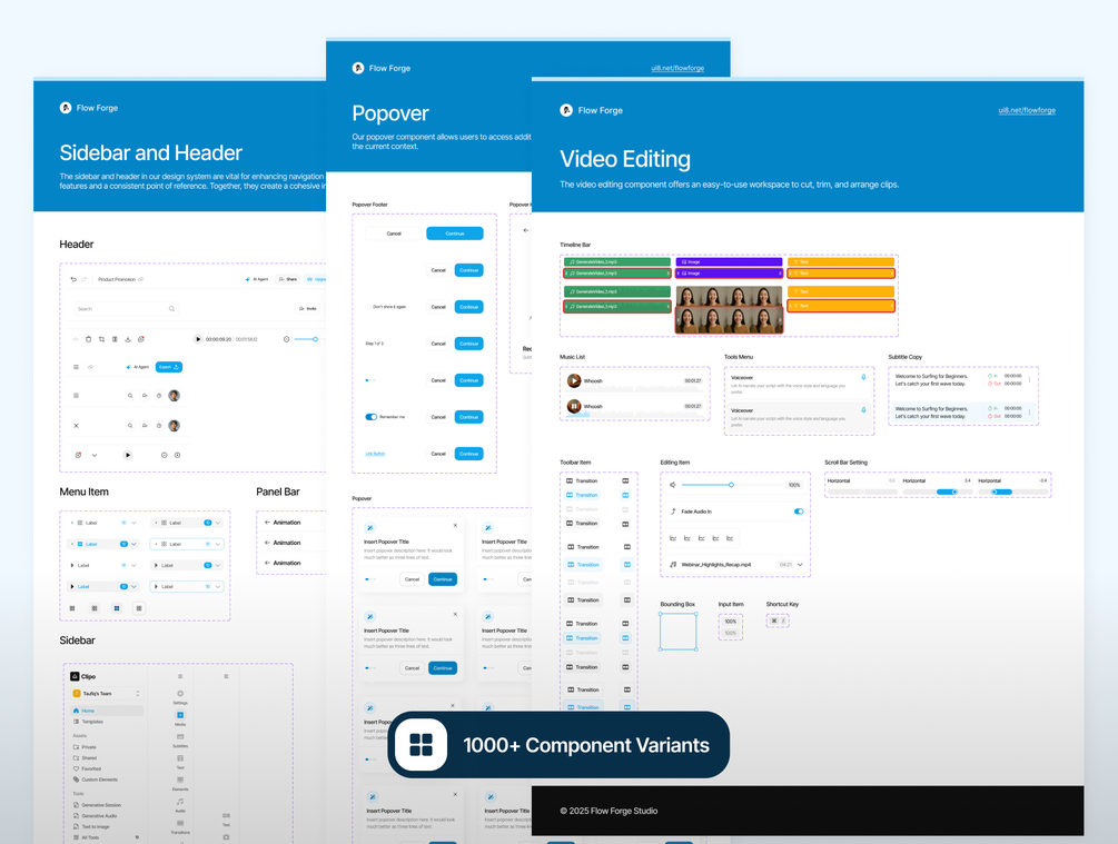 Clipo - AI for Video Editor Web App UI Kit