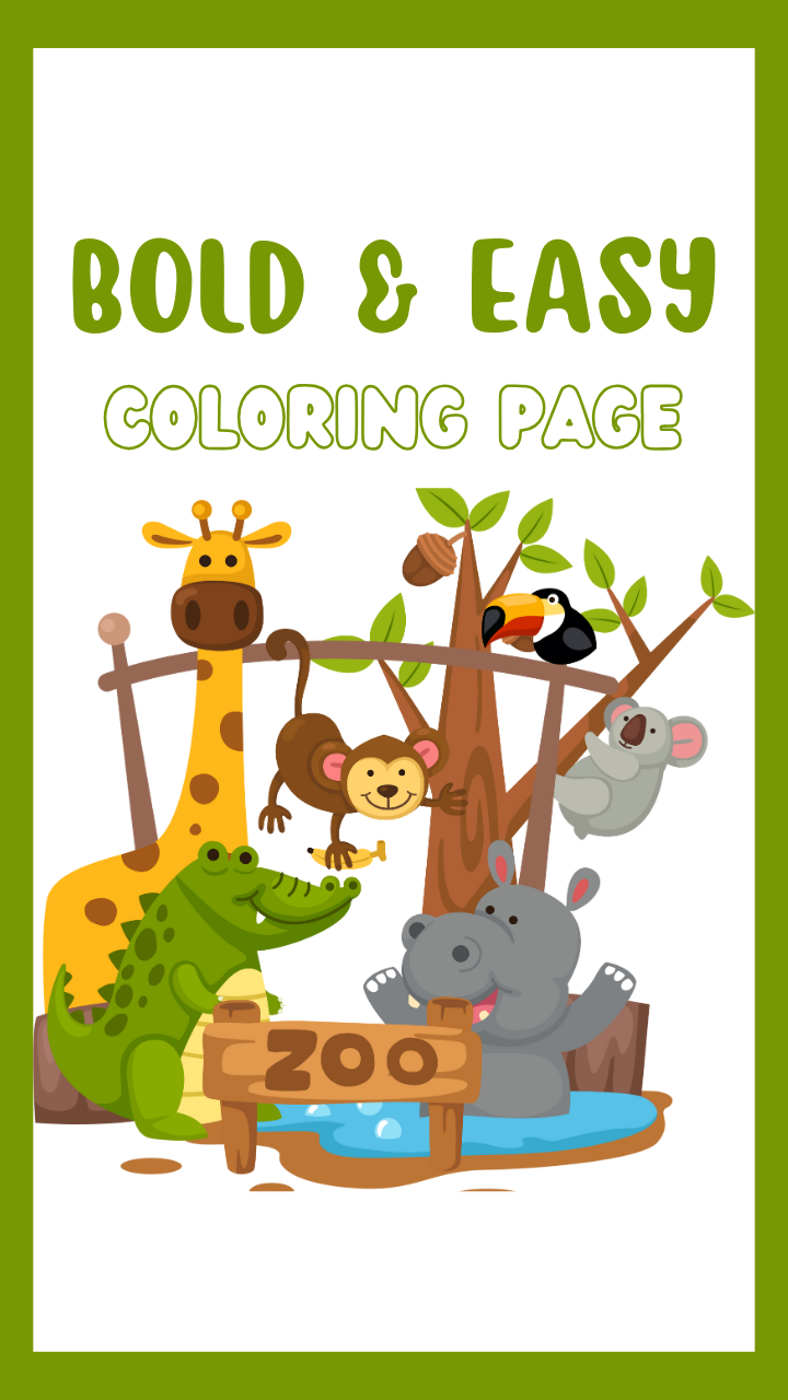 Bold & Easy Coloring Pages | 25 Pages | Cute Coloring Pages | Fun ...